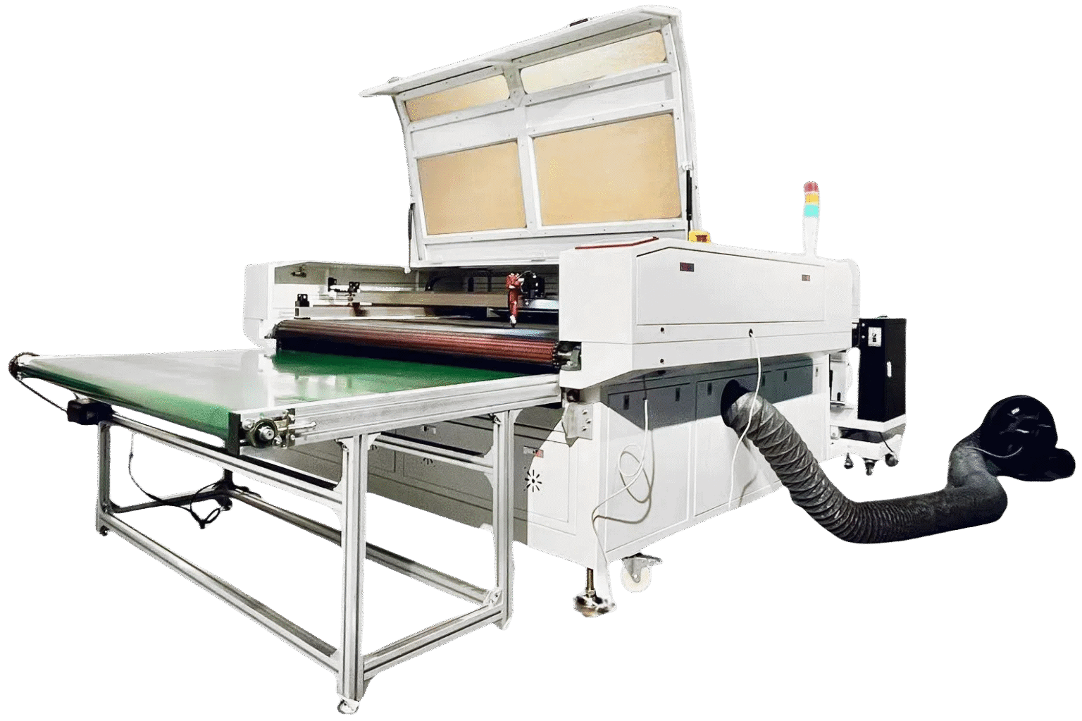 CO2 Laser Cutter with Conveyor and Collection Table - RedShift Laser